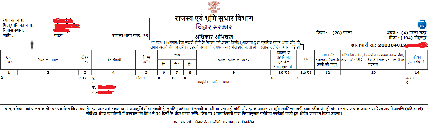 Land Record Bihar: अपना खाता, खेसरा, खतौनी, बिहार भूलेख & लैंड रिकॉर्ड ...